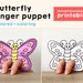 Butterfly Paper Craft Printable Finger Puppet Template Kids Craft ...