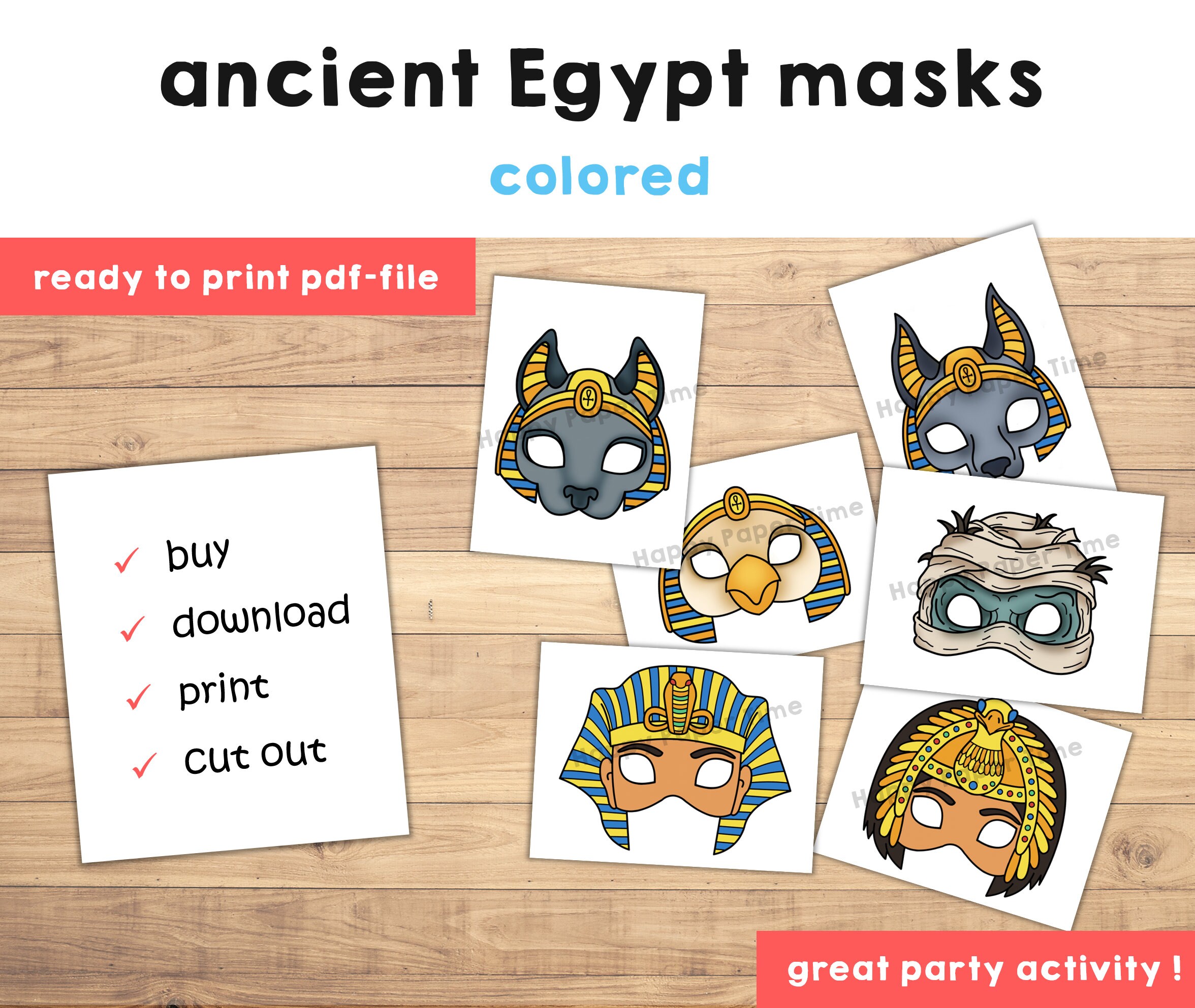 Egyptian Masks For Kids