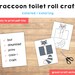 Raccoon Toilet Paper Roll Craft Forest Woodland Party Coloring - Etsy