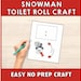 Snowman Toilet Paper Roll Craft Christmas Party Coloring Printable ...