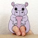 Hippo Paper Craft Printable African Animal Finger Puppet Kids - Etsy