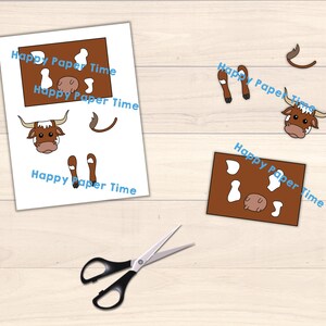 Longhorn Cow Toilet Paper Roll Craft Wild West Party Coloring Printable ...