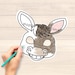 Donkey Mask Template Costume Kids Diy Farm Animal Party Fun Favor ...