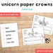 Unicorn Paper Crown Coloring Printable Kids Craft Unicorn - Etsy