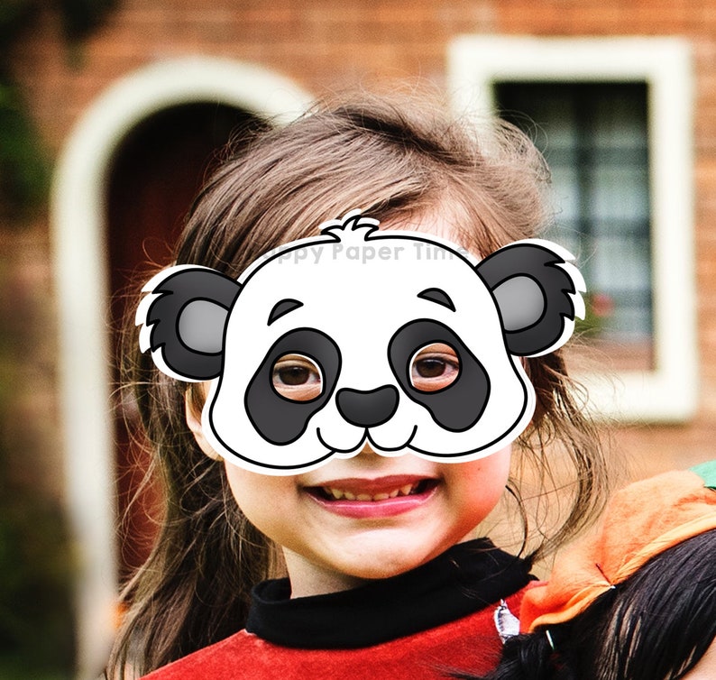 Panda Mask Costume Animal Mask Printable Party Favor Asian - Etsy
