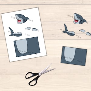 Shark Toilet Paper Roll Craft Ocean Animal Beach Sea Party Coloring ...