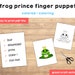 Frog Prince Paper Craft Printable Pond Animal Finger Puppet - Etsy