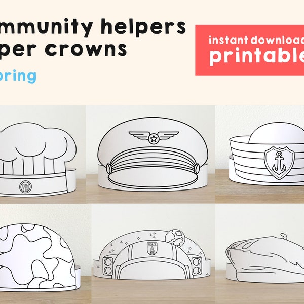 Community Helpers Coloring Pages - Etsy