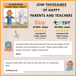 Scarecrow Toilet Paper Roll Craft Halloween Spooky Party Coloring ...