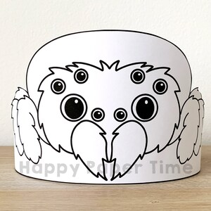 Spider Paper Crown Party Coloring Printable Kids Craft Insect Birthday ...