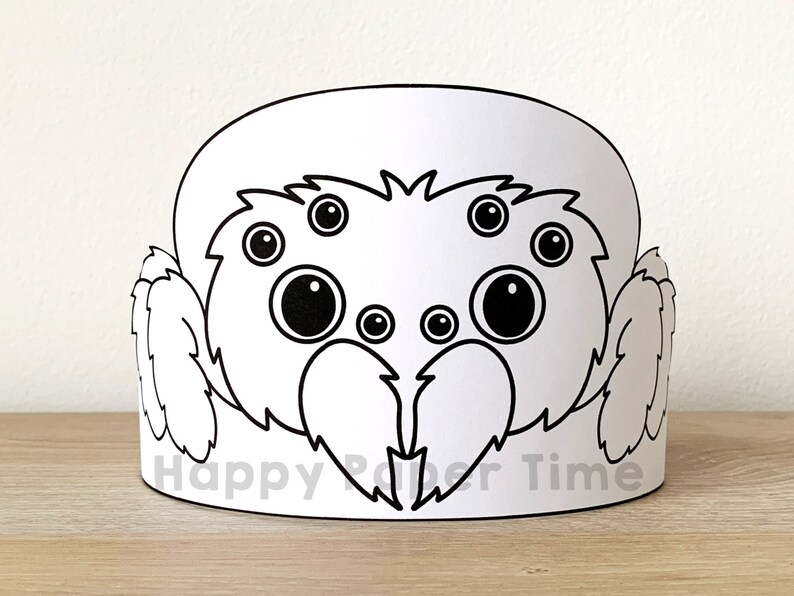 Spider Paper Crown Party Coloring Printable Kids Craft Insect Birthday ...