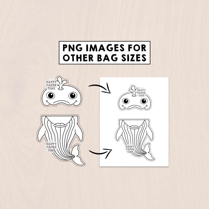 Ocean Animals Paper Bag Puppets Sea Printable Craft Activity Cut Paste ...