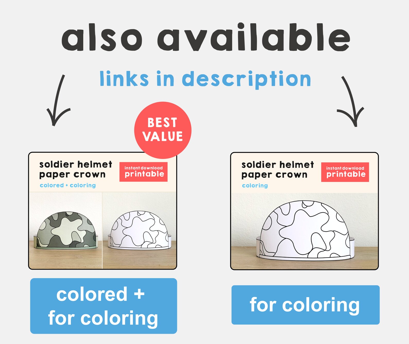 Soldier Helmet Paper Crown Headband Military Army Veteran Day - Etsy