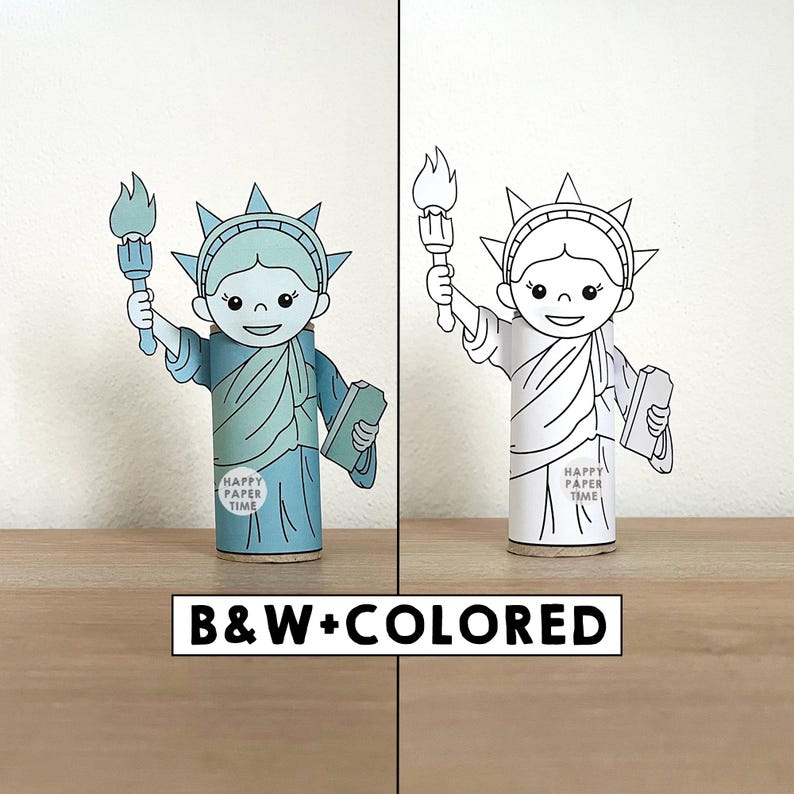 Statue of Liberty Toilet Paper Roll Craft America Symbol 4th of July ...
