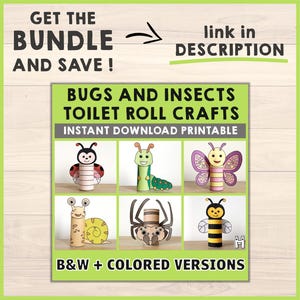 Spider Toilet Paper Roll Craft Bugs Insects Party Coloring Printable ...