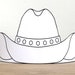 Cowboy Hat Paper Crown Party Coloring Printable Kids Craft Wild West ...