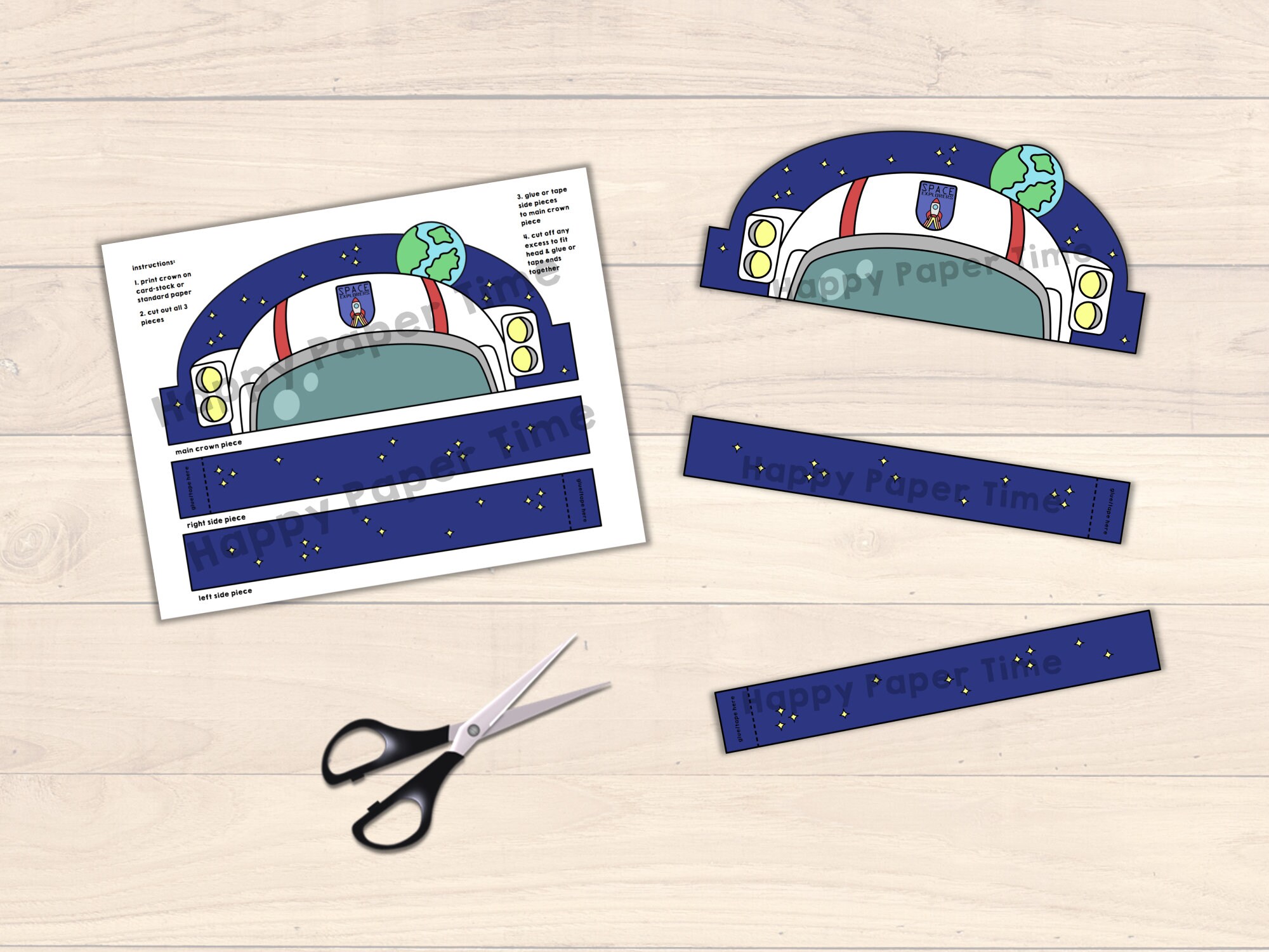 Community Helpers Paper Crowns Astronaut Pilot Chef Sailor Soldier ...