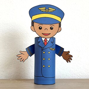 Pilot Toilet Paper Roll Craft Airline Party Coloring Printable ...