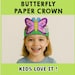Butterfly Paper Crown Party Coloring Printable Kids Craft Cute Girl ...