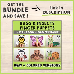 Bee Paper Craft Printable Finger Puppet Template Kids Craft Activity ...