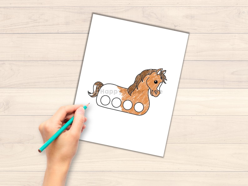 Horse Paper Craft Printable Pony Farm Animal Finger Puppet - Etsy