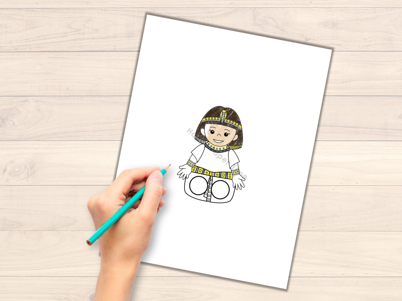 Cleopatra Paper Craft Printable Ancient Egypt Queen Finger - Etsy