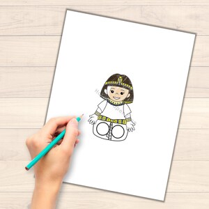 Cleopatra Paper Craft Printable Ancient Egypt Queen Finger Puppet Kids ...
