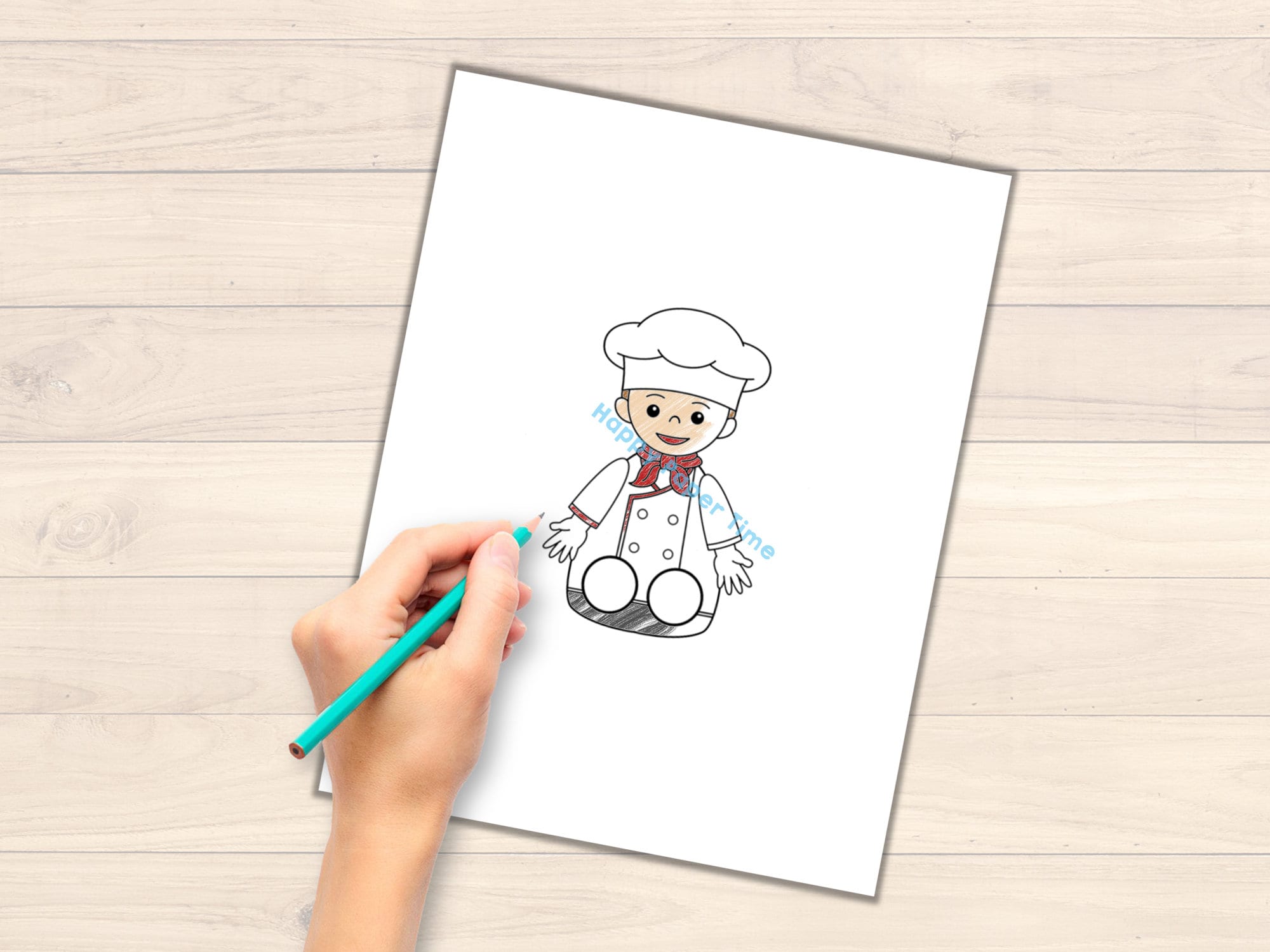 Chef Cook Paper Craft Printable Community Helper Finger Puppet Kids ...