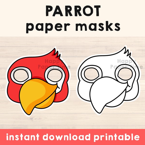 Parrot Mask - Etsy