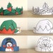 Christmas Paper Crowns Activity Printable Kids Craft Hats Winter ...