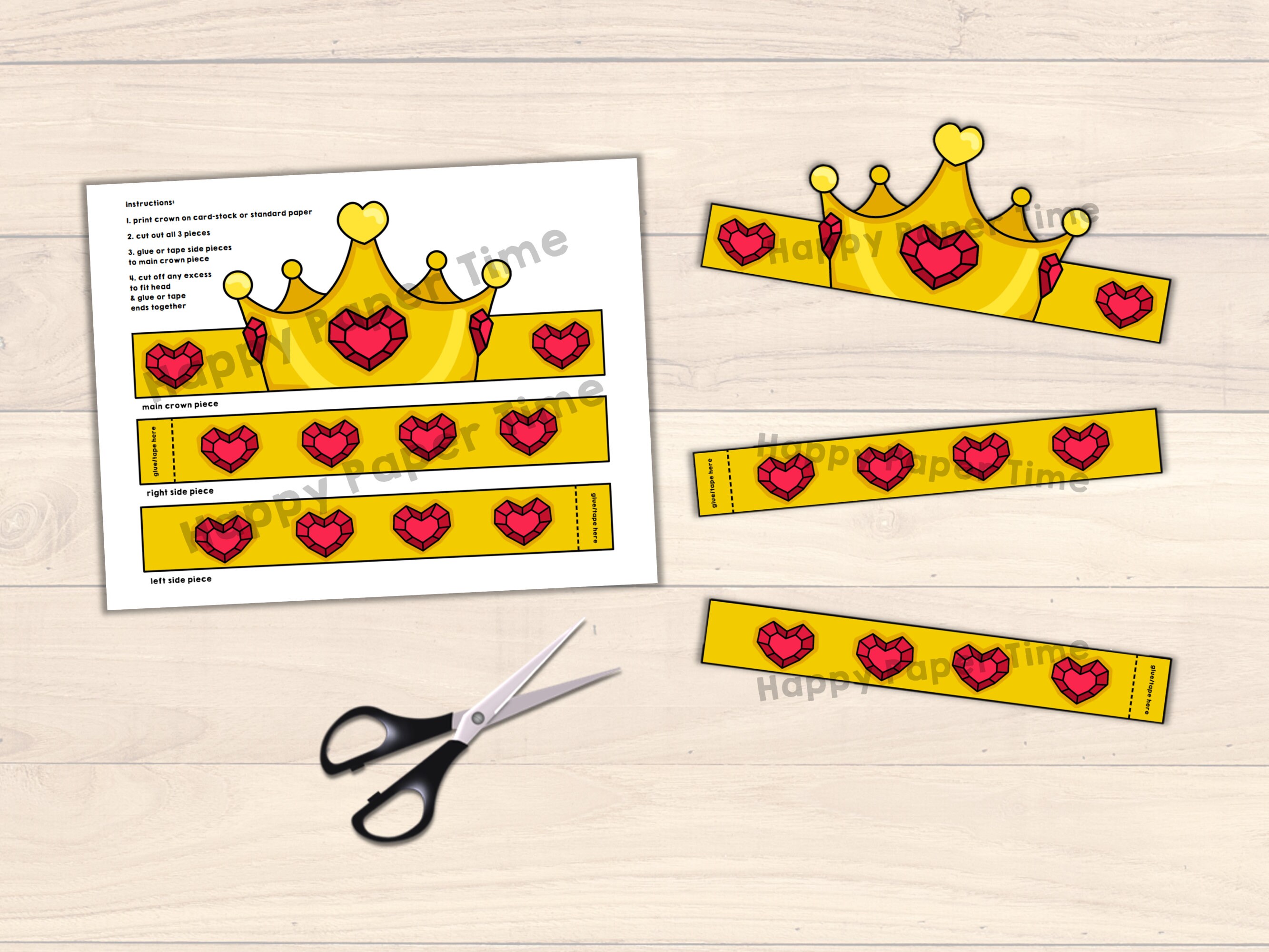 Princess Crown Template Cut Out