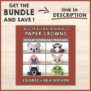 Kangaroo Paper Crown Headband Party Coloring Printable Kids Craft ...