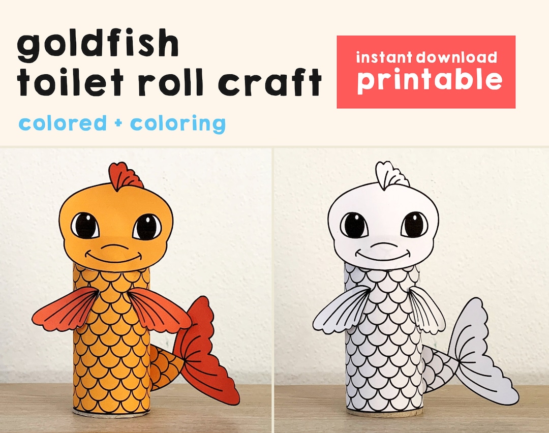 Goldfish Toilet Paper Roll Craft Fish Pets Animal Party - Etsy