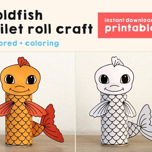Goldfish Toilet Paper Roll Craft Fish Pets Animal Party - Etsy