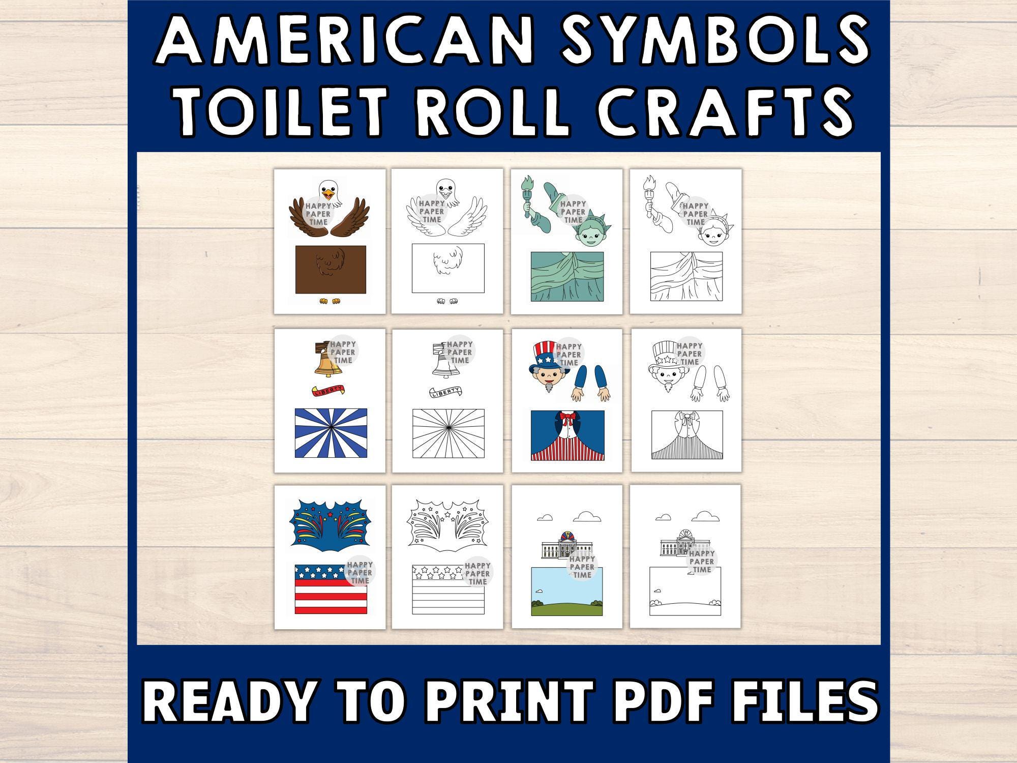 American Symbols Toilet Paper Roll Craft 4th of July President's Day ...