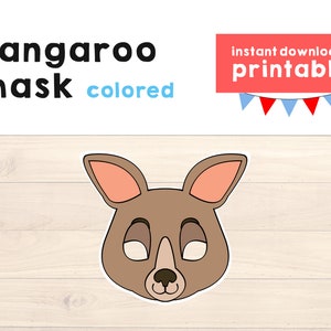 Kangaroo Mask Kangaroo Costume Australian Animal Mask Kangaroo Party ...