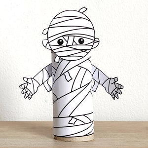 Mummy Toilet Paper Roll Craft Ancient Egypt Party Coloring Printable ...