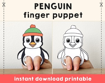 Chicken Paper Craft Printable Farm Animal Finger Puppet Kids - Etsy