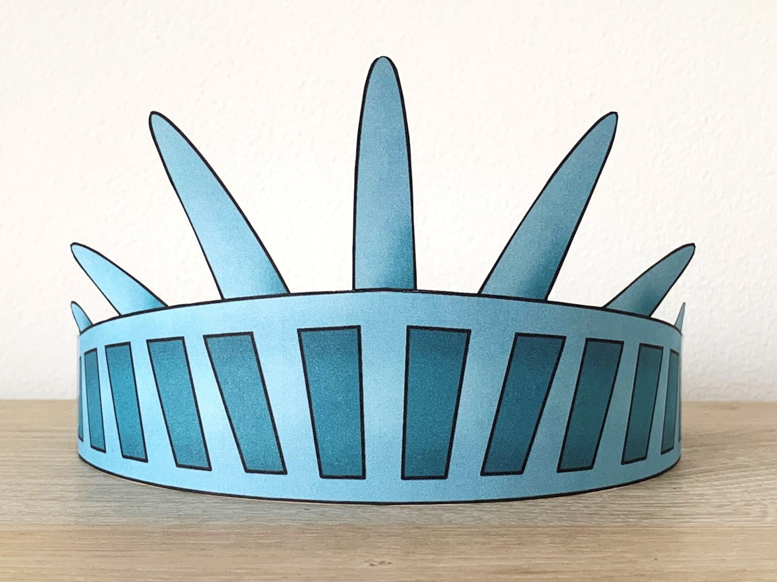 Statue of Liberty Paper Crown Printable Kids Craft Birthday Activity ...