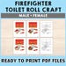 Firefighter Toilet Paper Roll Craft Fireman Party Coloring Printable ...