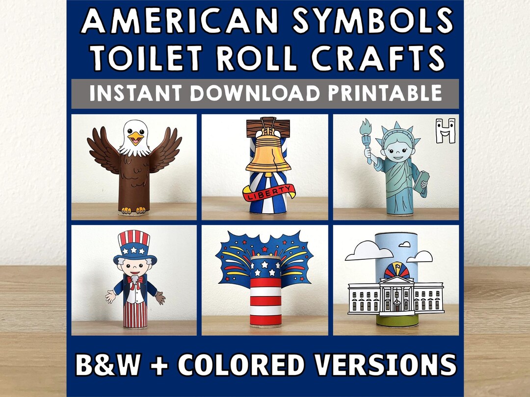 American Symbols Toilet Paper Roll Craft 4th of July President's Day ...