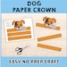 Dog Paper Crown Headband Pet Animal Printable Kids Craft Puppy Party Costume Birthday Printable ...