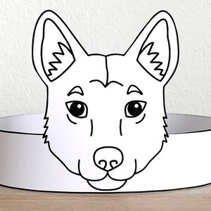 Dingo Paper Crown Australian Animal Template Coloring Activity ...