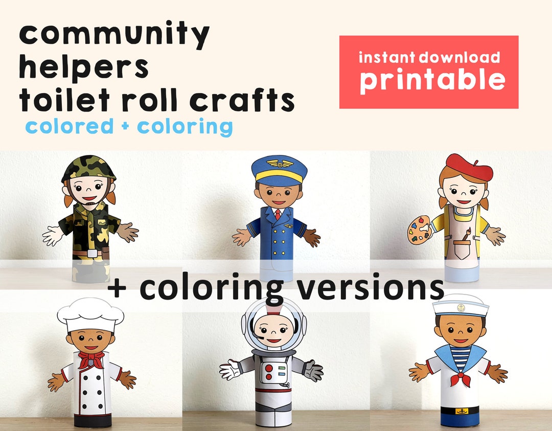 Community Helpers Toilet Paper Roll Craft Activity Career Day - Etsy