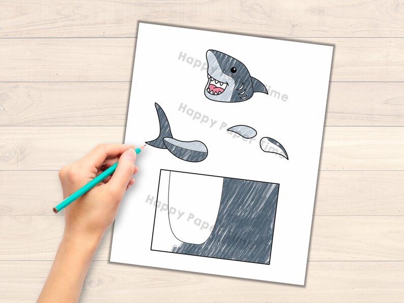 Shark Toilet Paper Roll Craft Ocean Animal Beach Sea Party - Etsy