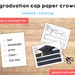 Graduation Cap Paper Crown Party Coloring Printable Kids Craft ...