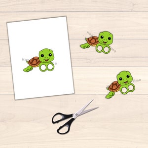 Sea Turtle Paper Craft Printable Ocean Sea Beach Animal Finger Puppet ...