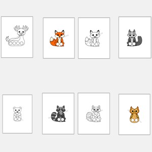 Woodland Animal Paper Craft Printable Finger Puppet Template Kids Craft ...