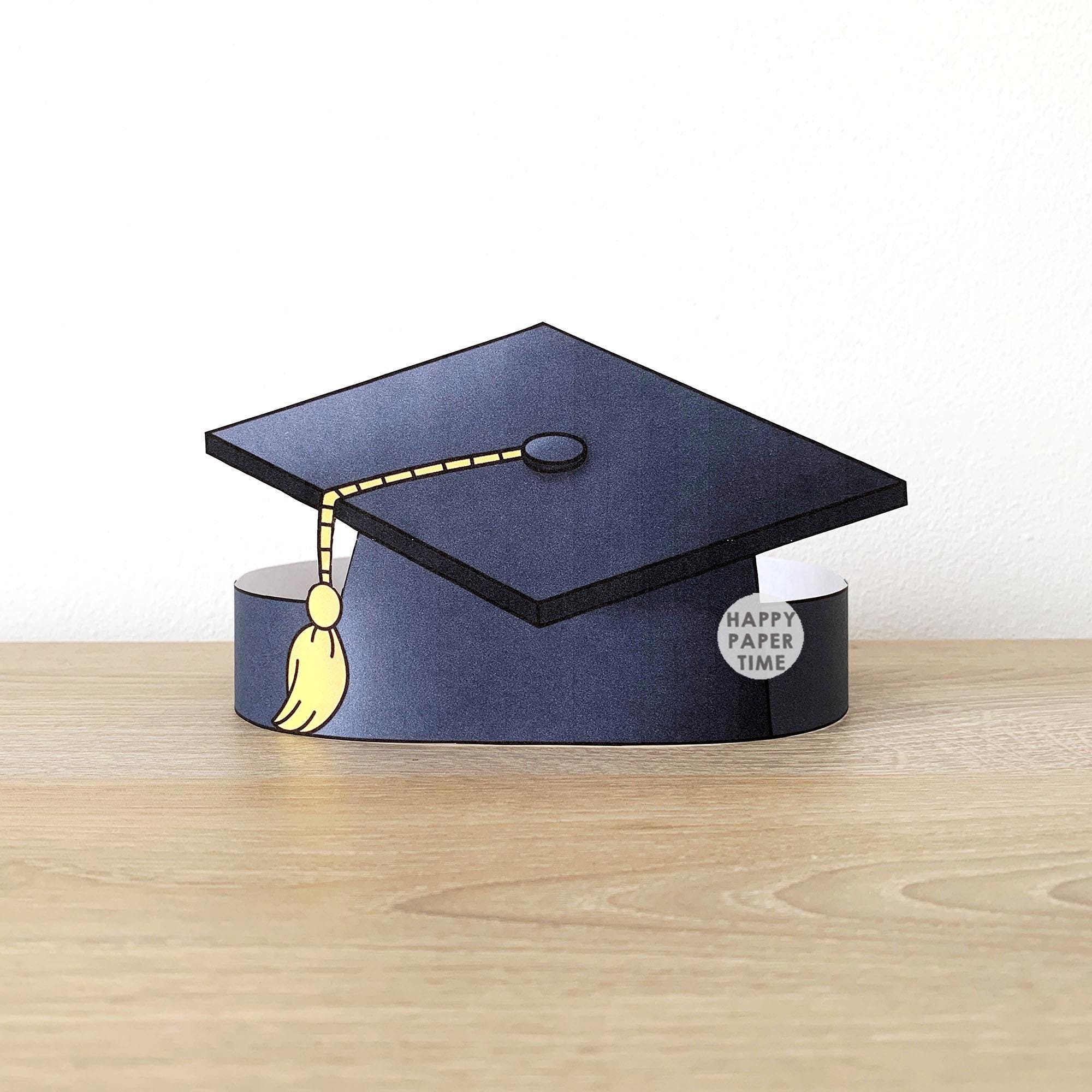 Graduation Cap Paper Crown Party Teacher Printable Kids Craft ...