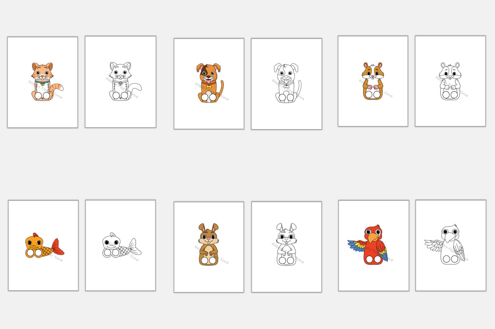 Pets Animal Paper Craft Printable Finger Puppet Template Kids - Etsy